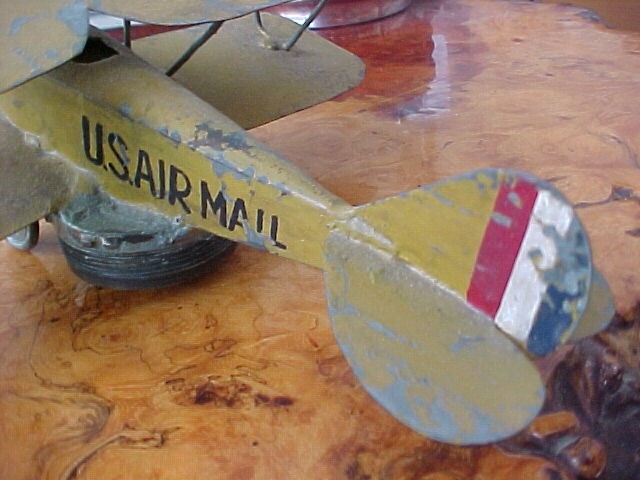 1920s FOLK ART BI-PLANE RADIATOR MASCOT DEPRESSION ERA MODEL T CAP DAN ...