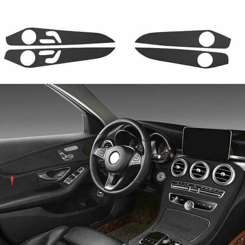 For Benz C-Class W205 2015-2018 Black Suede Middle Console Panel Frame ...