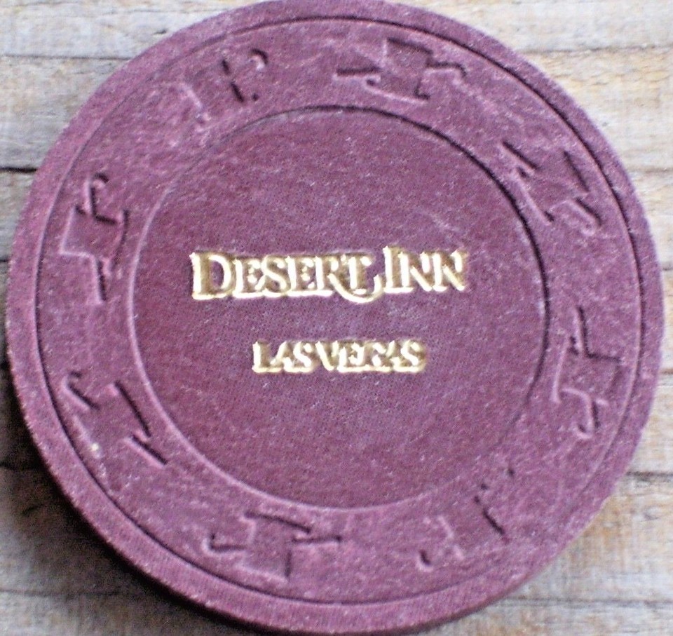 VINTAGE 19TH EDITION BROWN ROULETTE CHIP FROM DESERT INN CASINO LAS ...
