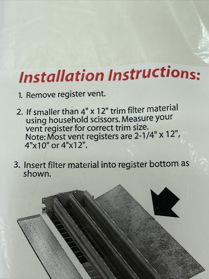 2X DUPONT NEW SEALED Vent Filters Ceiling Floor Reduce Dust Pollen 10 ...