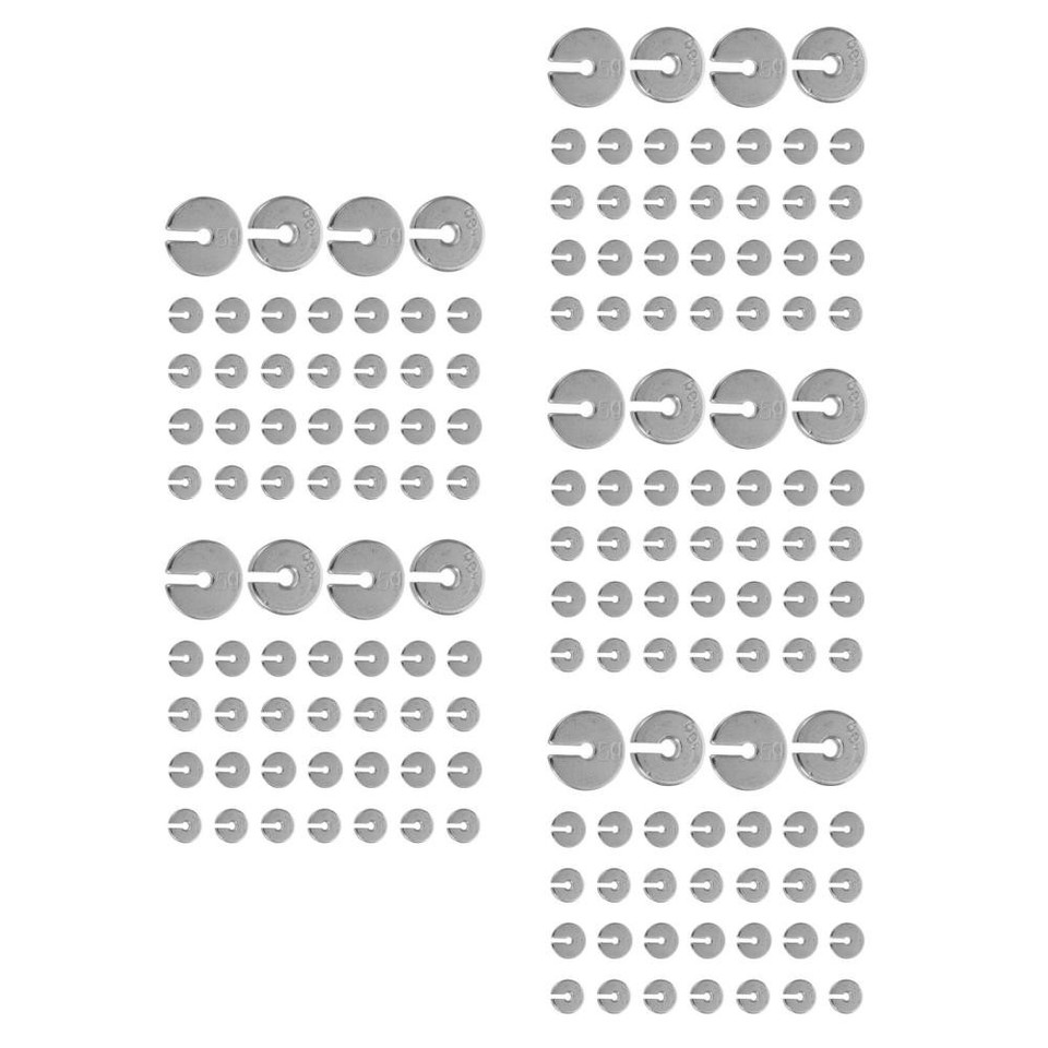 50pcs Physics Lab Slotted Weights Set 5g/10g Weights Metal Slotted ...