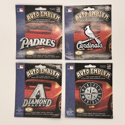 MLB Team Baseball Logo Metallic Plastic Chrome Car Truck Auto Emblem ...