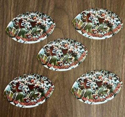 (5) Five 1974 San Francisco SF 49ers 2D Football Shaped Schedule | eBay