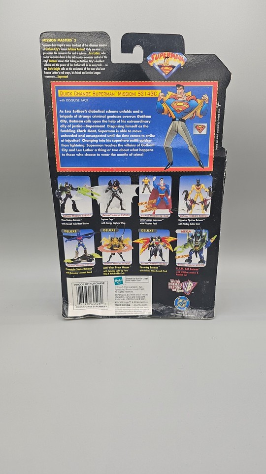 Superman Mission Masters 3 Quick Change Superman Figure 2001 Hasbro NEW ...