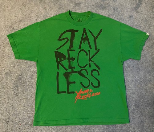 Young & Reckless “ Stay Reckless” Men Size XL Green T Shirt | eBay