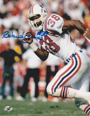 ROLAND JAMES NEW ENGLAND PATRIOTS ACTION SIGNED 8x10 | eBay
