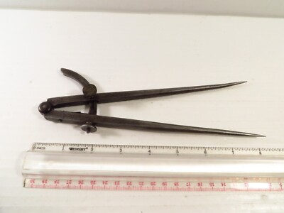 VINTAGE PECK STOW & WILCOX (PS & W CO.) 8" WINGED DIVIDER/COMPASS, USA ...