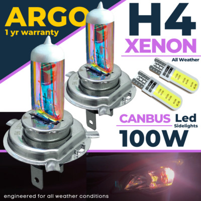 H4 Xenon Led White 100w All Weather 501 Side light Headlight Bulbs 472 ...