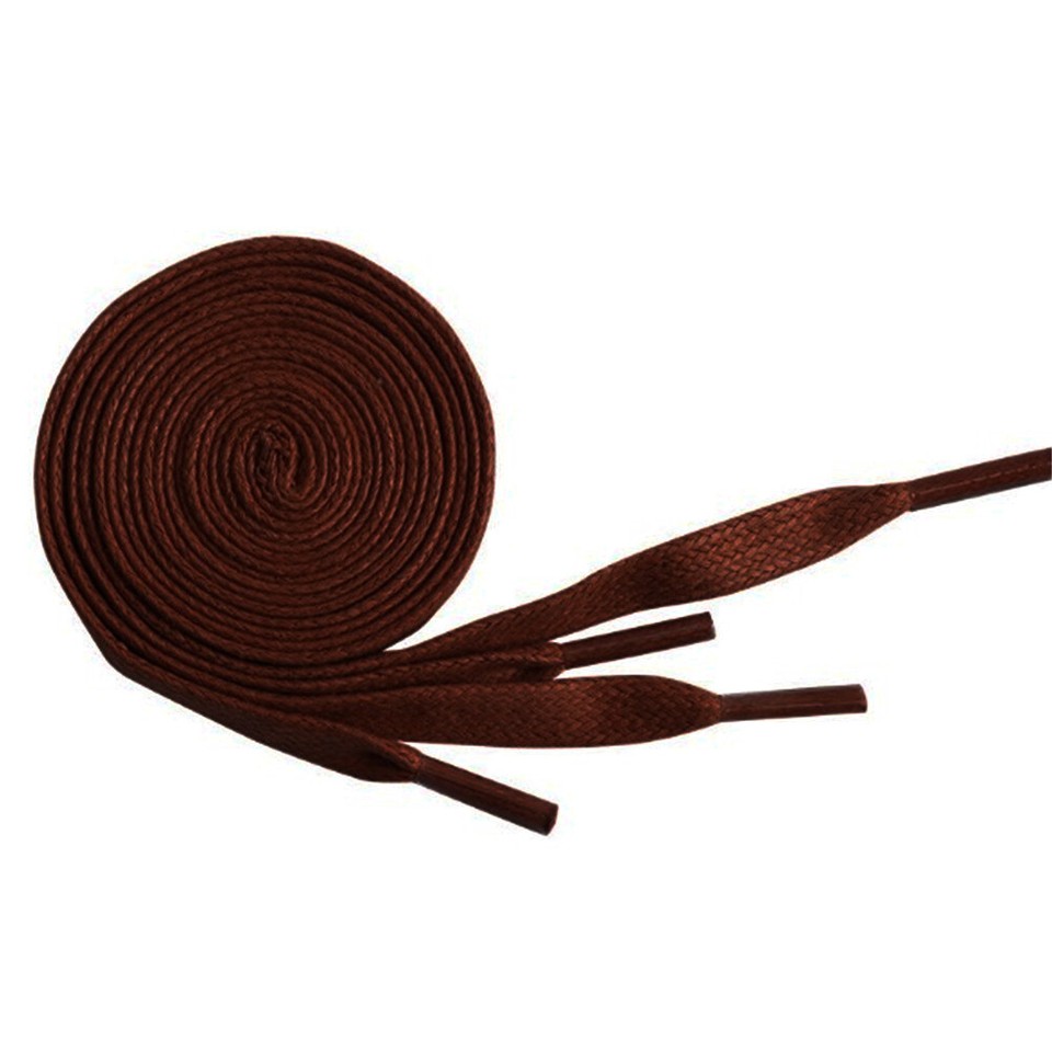 Flat Premium Waxed Cotton Shoelaces Sneakers Colored Shoe Laces Boot ...