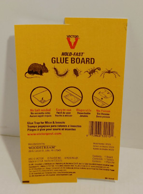 NEW! Victor Hold-Fast Glue Board Mouse Trap - Mice & Insects - Medium ...