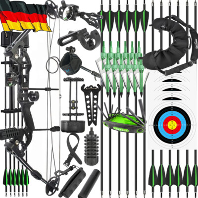 30-55lbs Compoundbogen Pfeile Set Sportbogen Jagdbogen Bogenschießen ...