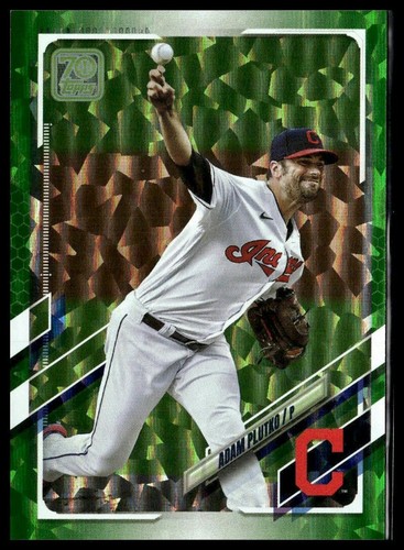 2021 Topps 189 Adam Pluto Cleveland Guardians (Indians) Green Foil 161/ ...