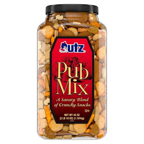 Utz Pub Mix, 42 Oz. Barrel, Savory Snack Mix with a Blend of Crunchy ...