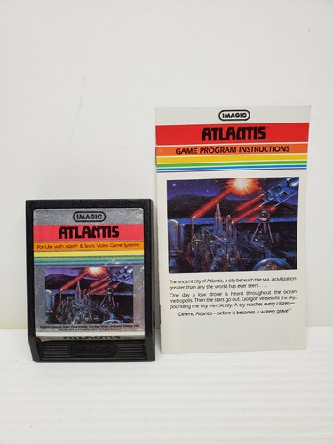Atlantis by Imagic Atari 2600 Vintage 1982 Video Game With Instruction ...