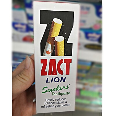 Zact Lion Thai Toothpaste Reduce Tobacco Stains White Teeth Fresh ...