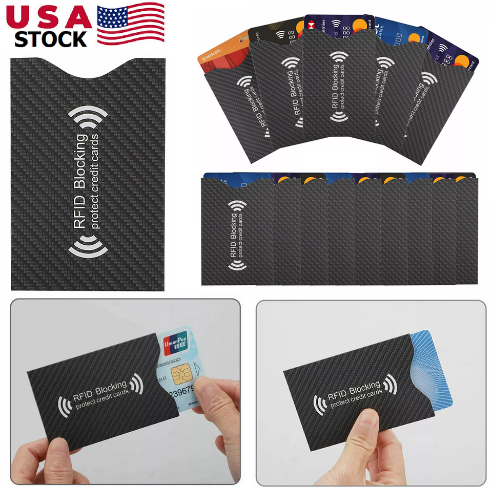 20× RFID Blocking Sleeves Credit Card Protector Holders Theft ...