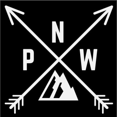 PNW Pacific Northwest Vinyl Decal Sticker Car Truck Mountains Travel ...