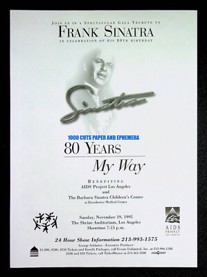 Frank Sinatra 80 Years My Way 1995 Trade Print Magazine Ad Poster ...