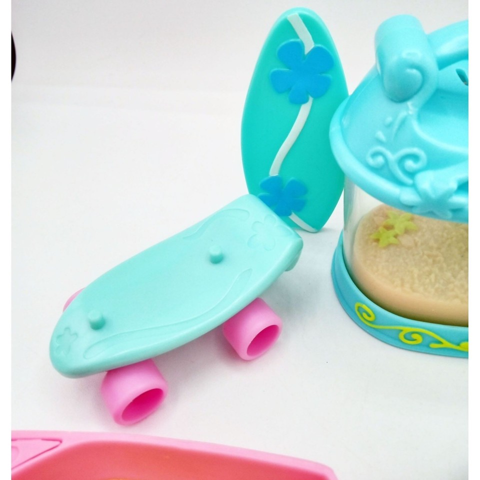 Littlest Pet Shop Accessories Lot With Skateboard Sandbox Toys Basket ...