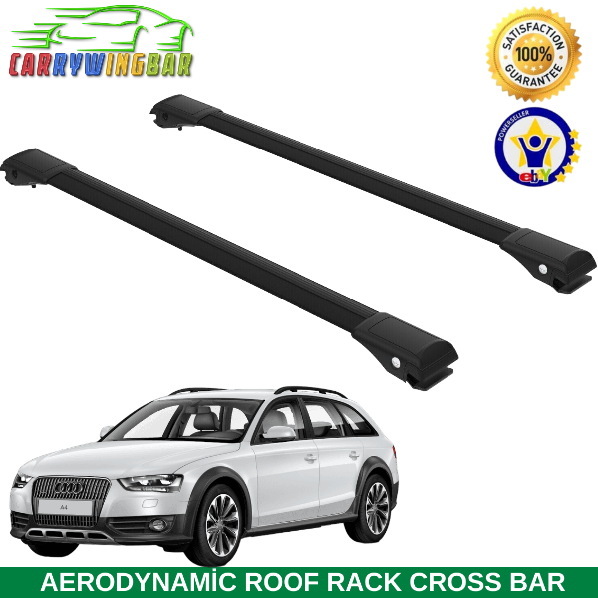 Fits Audi A4 B8 Allroad Quattro 2008-2016 Roof Racks Rails Cross Bars ...