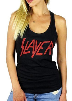 Slayer SLAYER LOGO Women's Girls Juniors Tank Top T-Shirt NEW Official ...