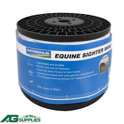 4mm x 650M Horse Sighter Wire Nylon Equine Fence Polywire Non Steel ...