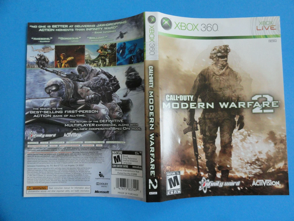 Call Of Duty Modern Warfare 2 Xbox 360 Cover