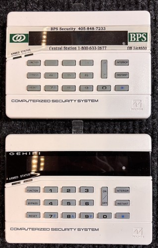 (Lot Of 2) NAPCO GEM-RP8 Gemini Alarm Keypad | eBay