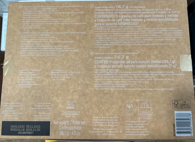 Nespresso Vertuo Vertuoline Variety Sampler Pack 12 Capsules Pods - NO ...