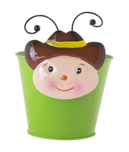 11cm Wobblehead Cowboy Novelty Metal Tin Kids Fun Plant Pot | eBay UK
