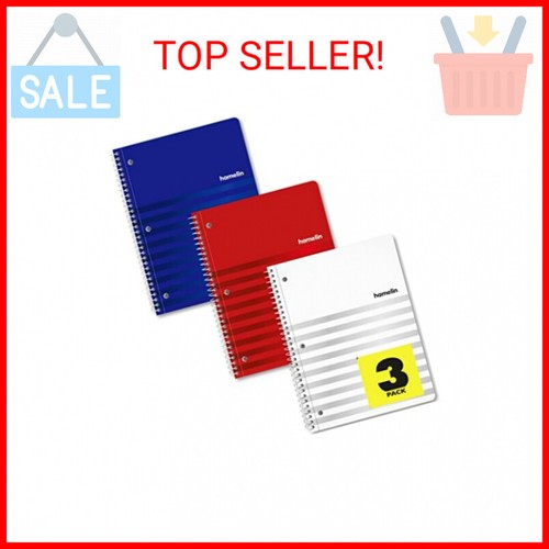 Hamelin, Spiral Notebooks College Ruled, 70 sheets, 8"x10" Assorted ...