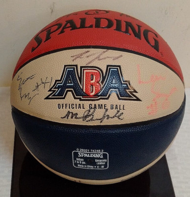 ABA Basketball Team Signed Autographed 14 Sigs NBA Spalding 2000s ...