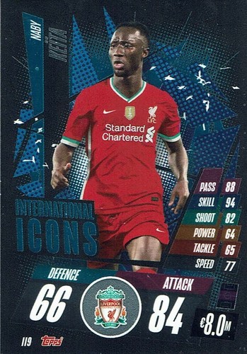 Topps Match Attax Champions League 20/21 II9 International Icons Naby ...