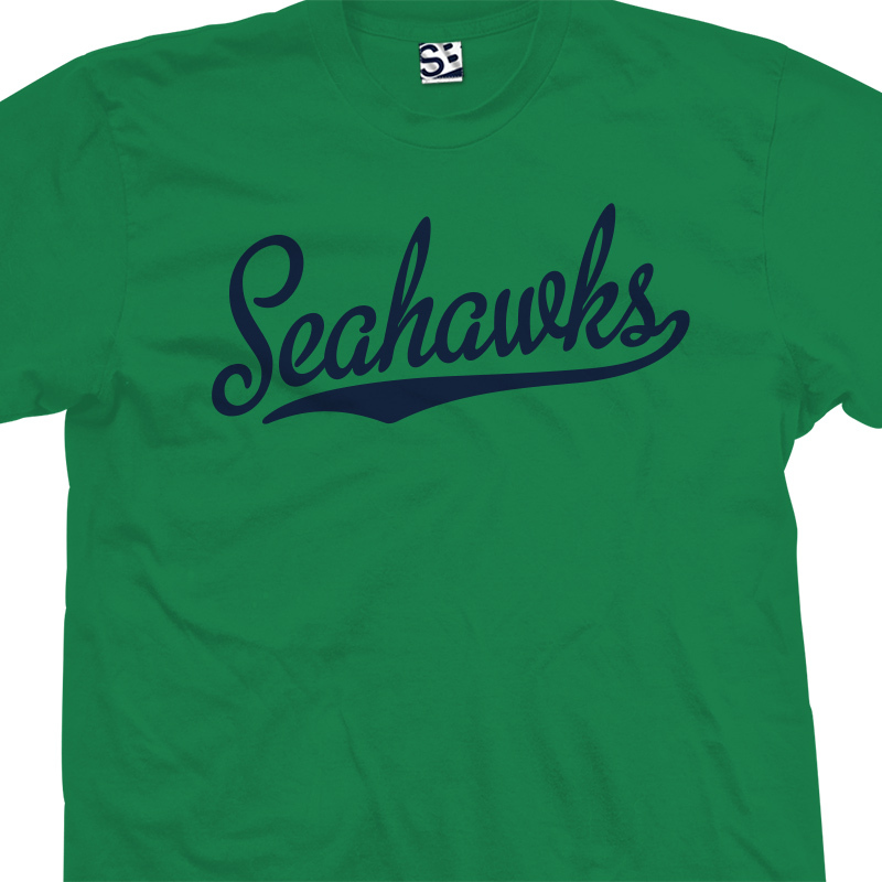 Seahawks Script Tail Shirt | Baseball Style Text Football Unisex | eBay