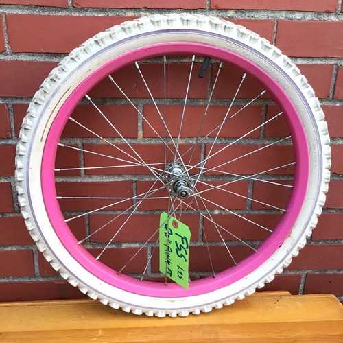 20" Bicycle Front Pink Wheel with 1.95" White Tire Kids BMX Bike #F55 ...
