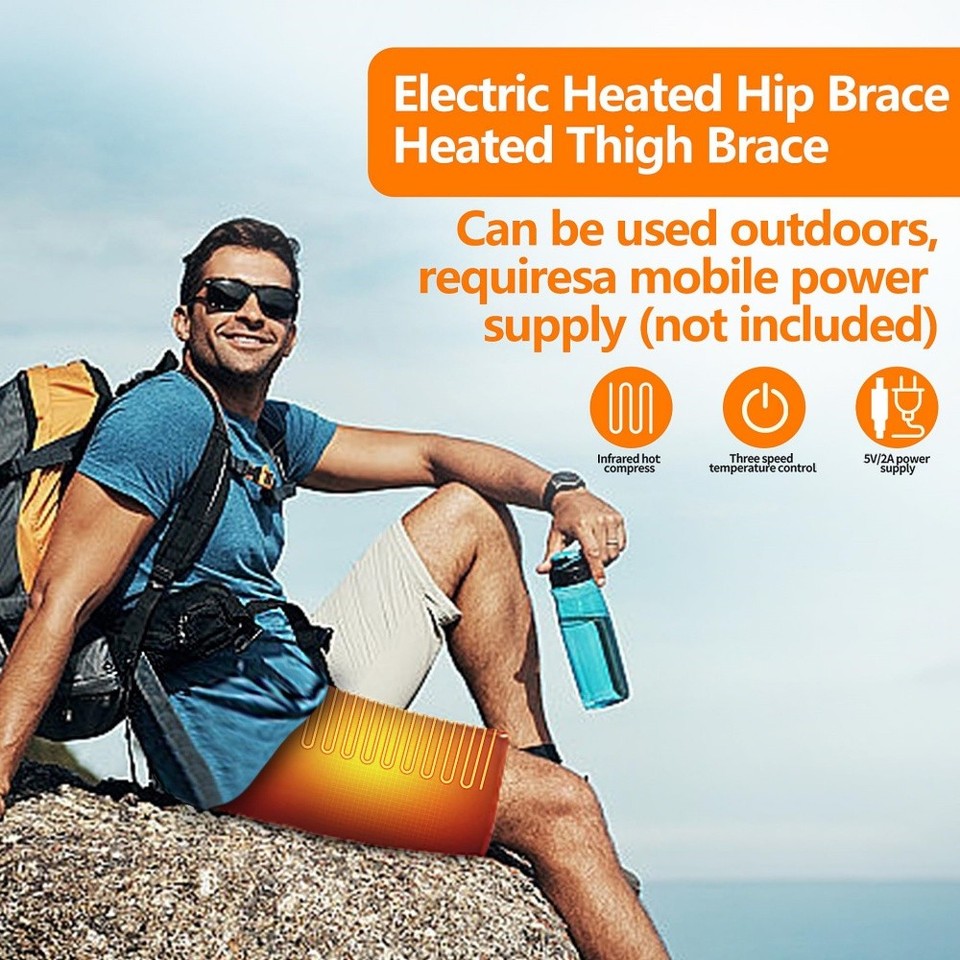 Electric Heated Massage Waist Hip Support Brace Heat Pad for Sciatica ...