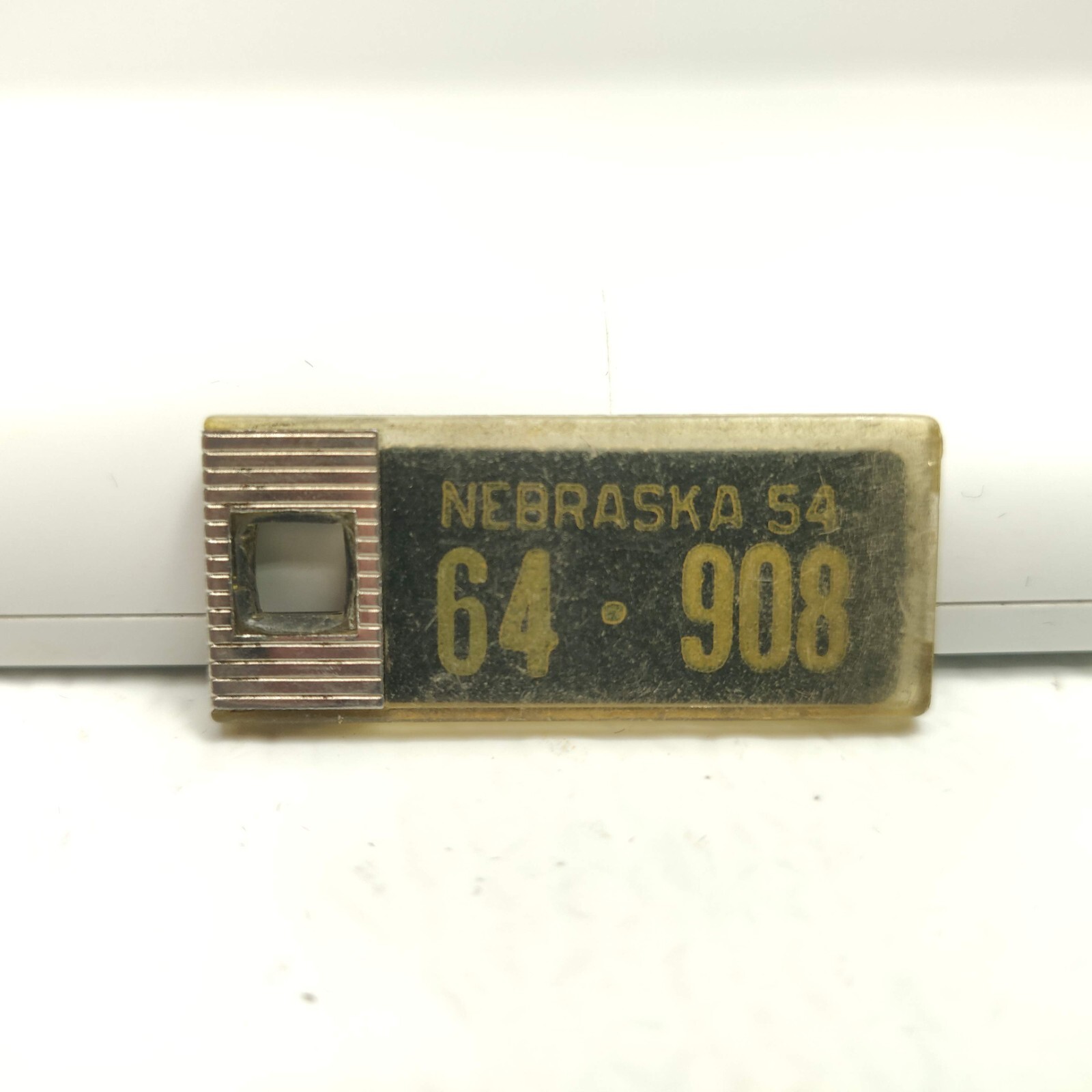 RARE VTG Disabled Veterans Mini License Plate Key Chain Ring Tab ...