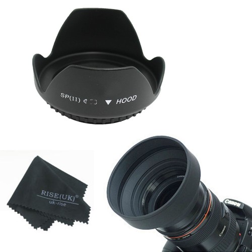 49MM Petal Flower & Collapsible Rubber Lens Hood for Sony Alpha NEX 18 ...