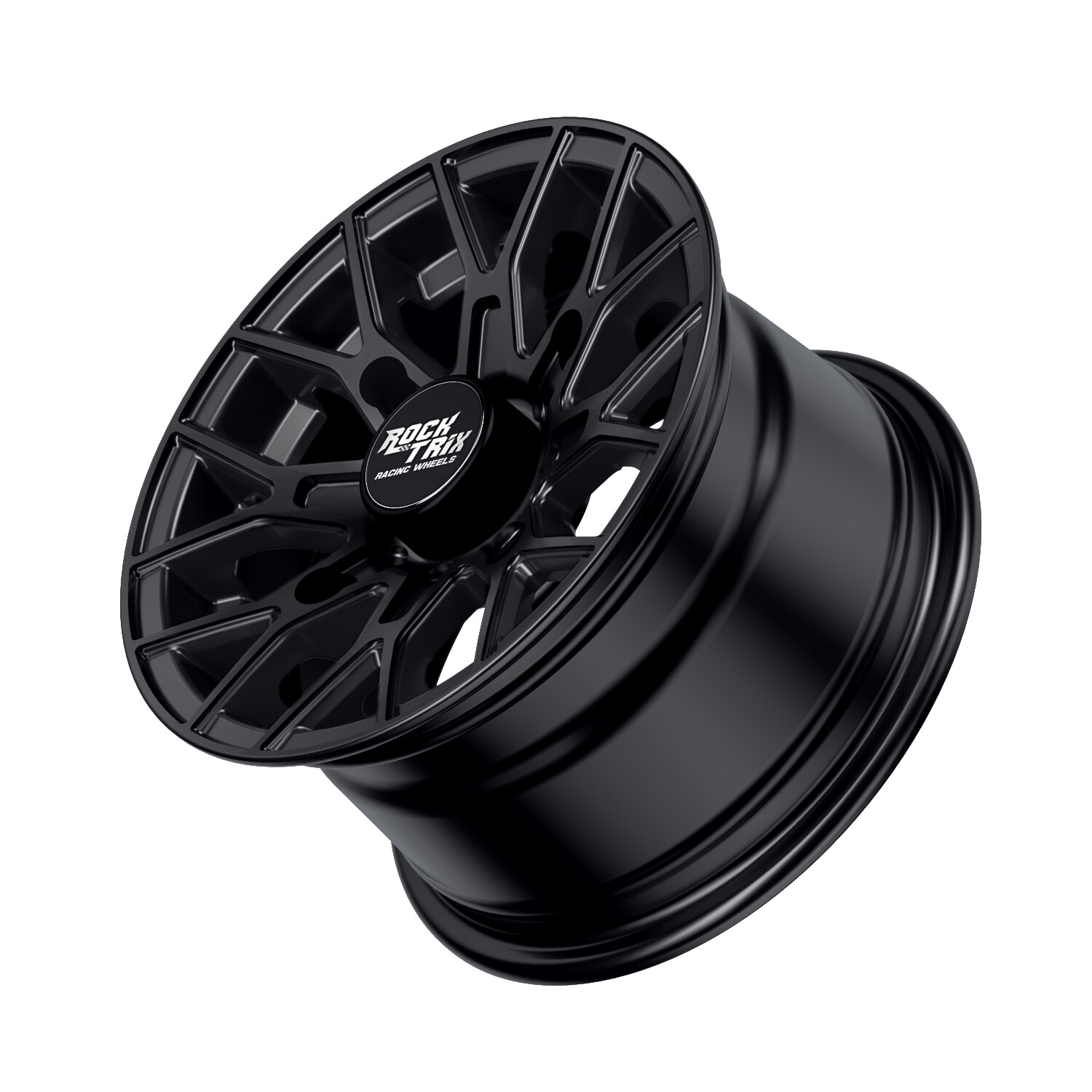 12" RockTrix RT104 ATV UTV Wheels 12x7, 4x156, 4+3 offset, Includes ...