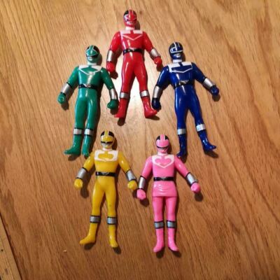 Power Rangers Time Force Timeranger Soft Vinyl Figure 5p Set 12.5cm ...
