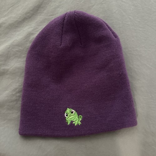Disney Parks Tangled Pascal Beanie Knit Hat Cap Purple b35 | eBay