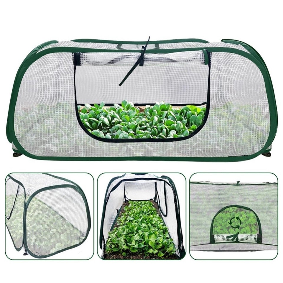 Garden Plant Cover PE Material with Rollup Zipper Door and Ground ...
