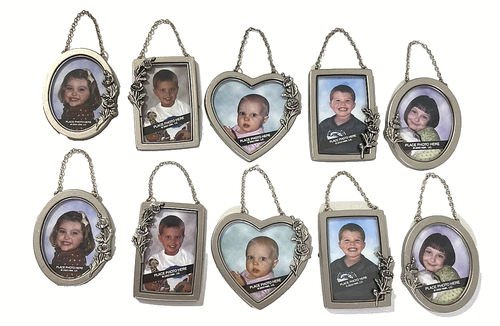 10 Vintage Hallmark Family Tree Silver Color Picture Ornament Frames ...