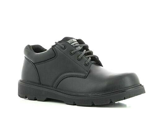 Men Work Boots Safety Jogger Black Steel Toe X1110 Leather Men Work Boots Safety Jogger Black Steel Toe X1110 Leather