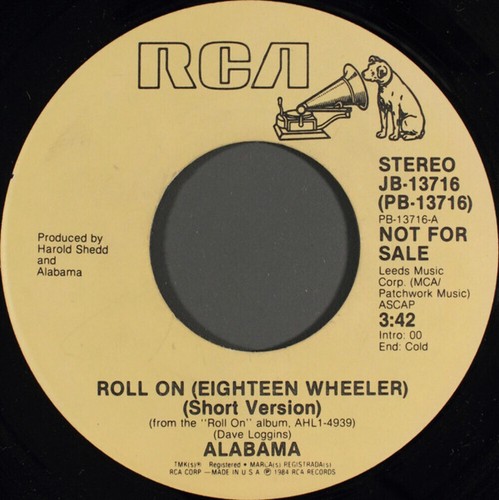 Alabama - Roll On (Eighteen Wheeler) (7", Promo, Mon) | eBay