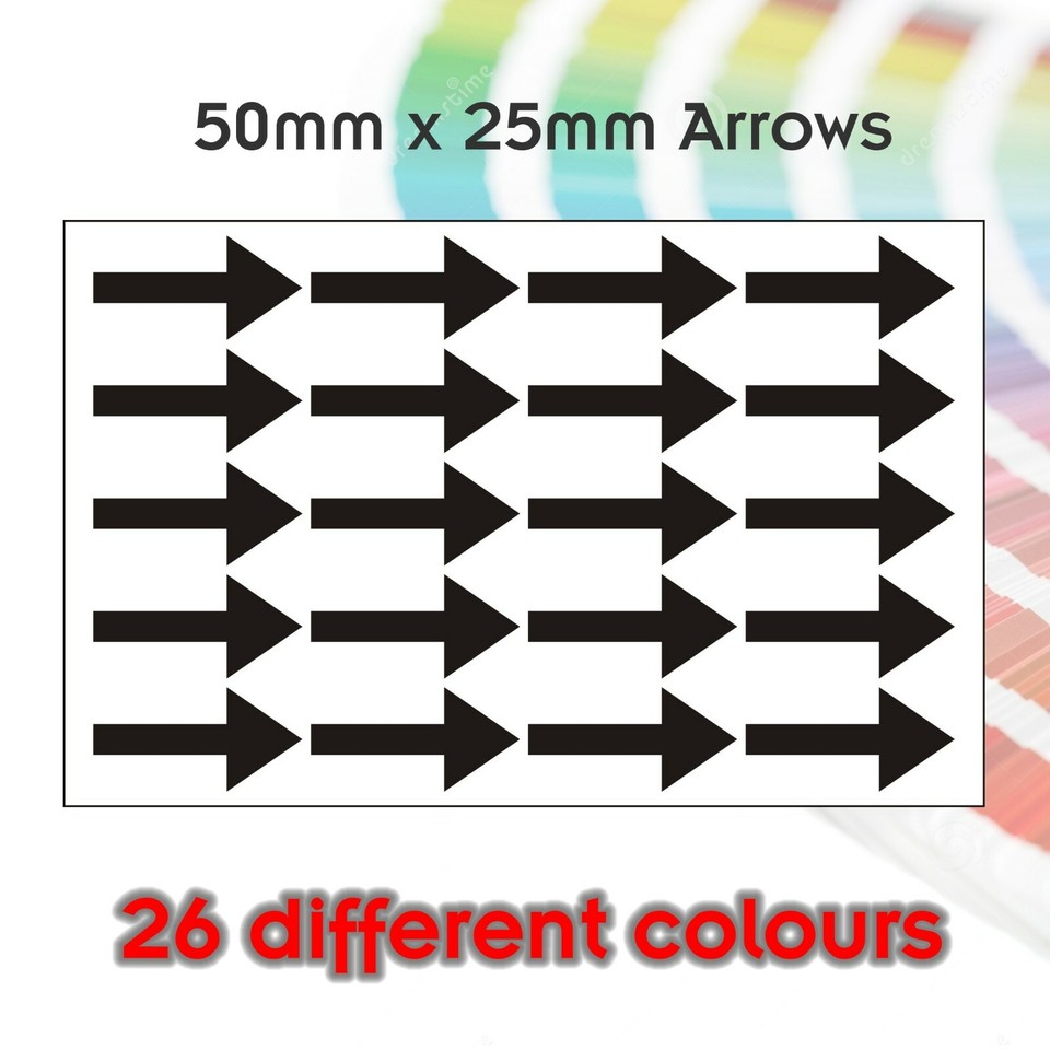 Self Adhesive Directional Arrows - Various Sizes & Colours - Just Peel ...