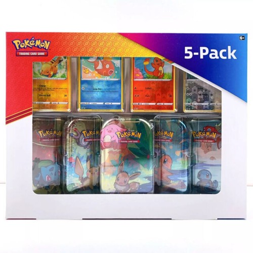 Pokémon TCG Tin Kanto Friends 5 Mini Tin Box Set Costco Exclusive ...