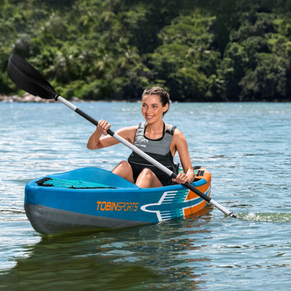 Tobin Sports Breakwater 1-Person Inflatable Kayak, Fortifiber ...