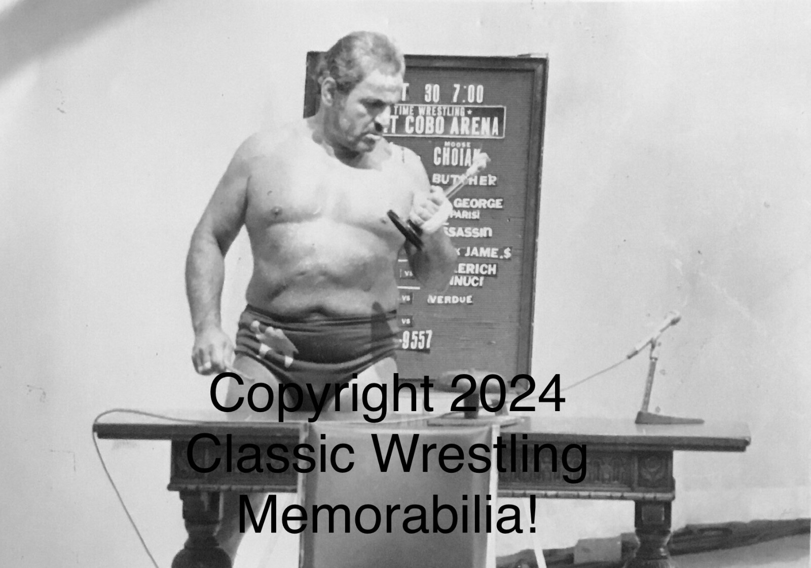 “THE ORIGINAL SHEIK in TV Studio! - 5” x 7” Borderless B&W Photo! RARE ...