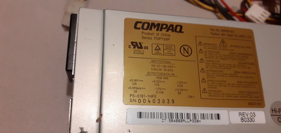 compaq power supply PDP124P | eBay